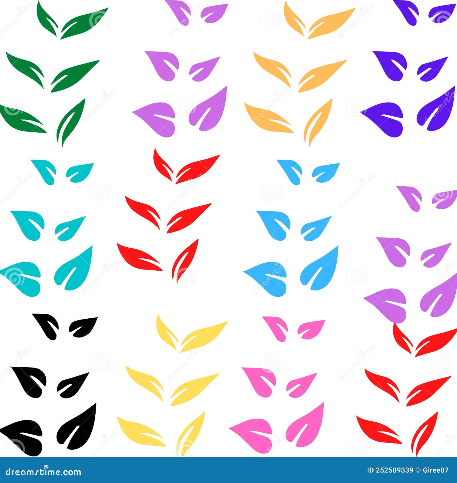 Multiple Colourful Leaf Background. Royalty-Free Stock Photography ...