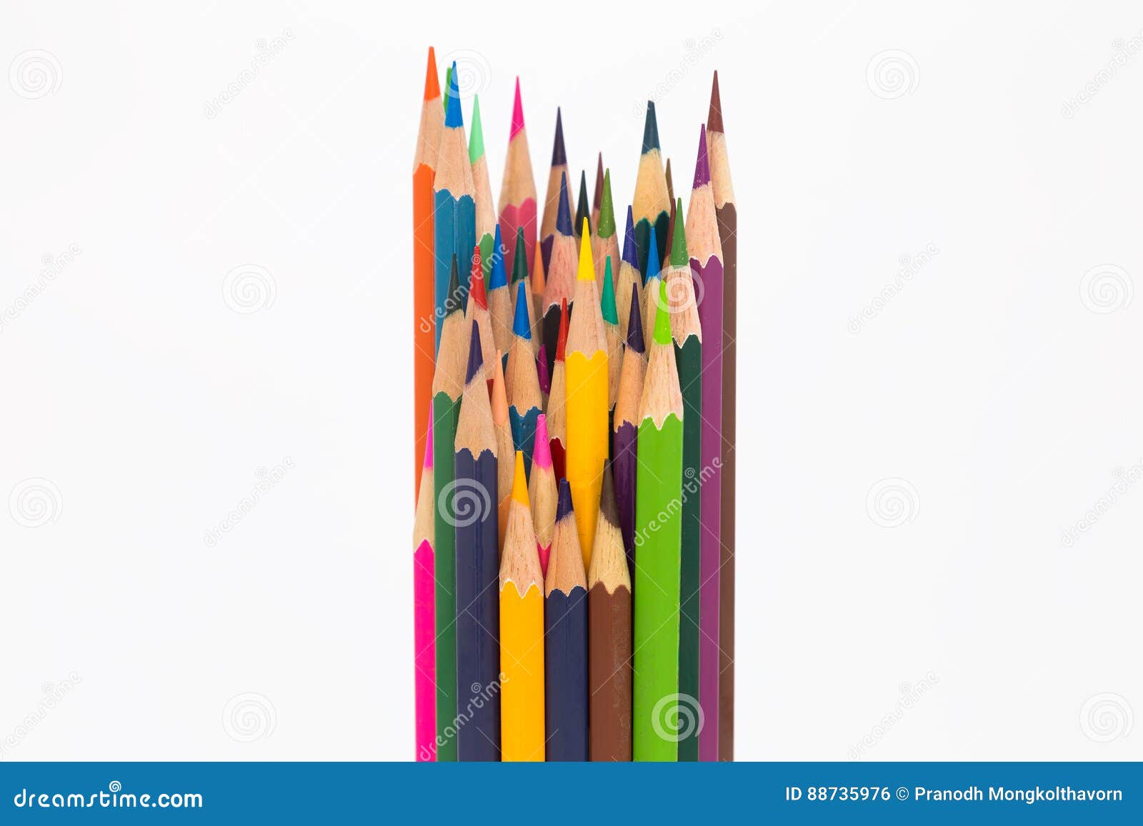 Multiple Colours Wooden Pencils on White Stock Photo - Image of ...