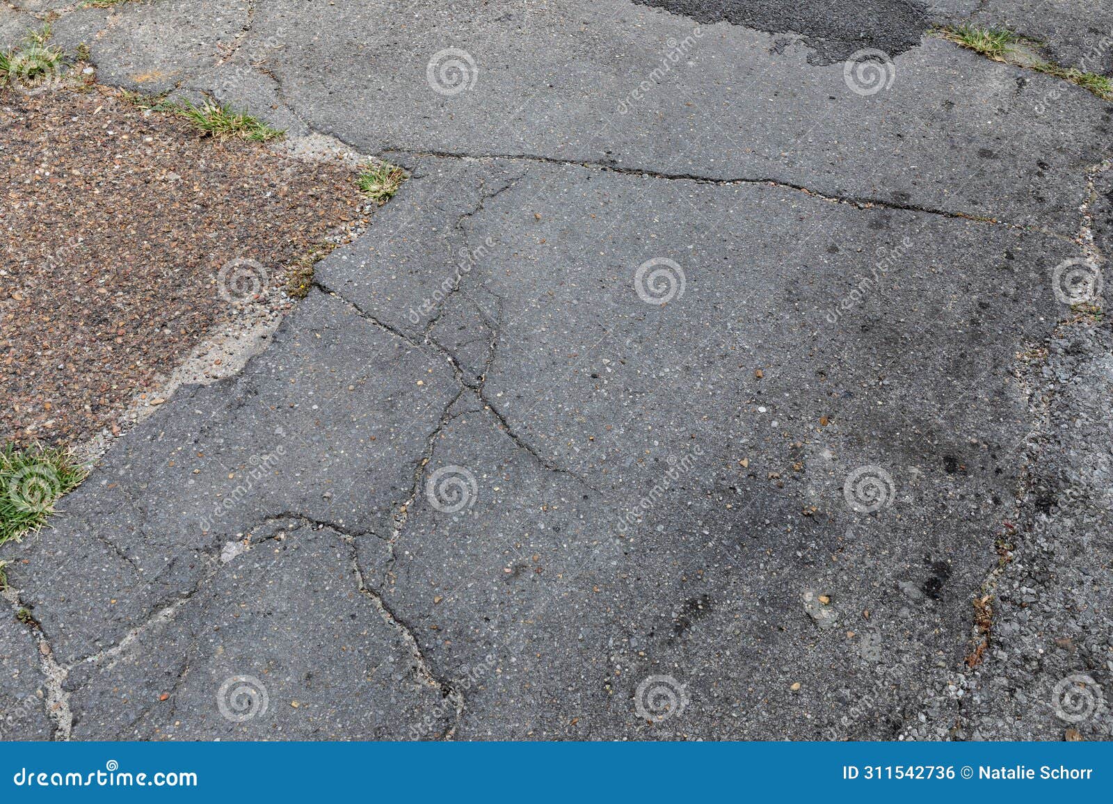 Multiple Crumbling Asphalt Surfaces of Differing Ages, Urban Decay ...