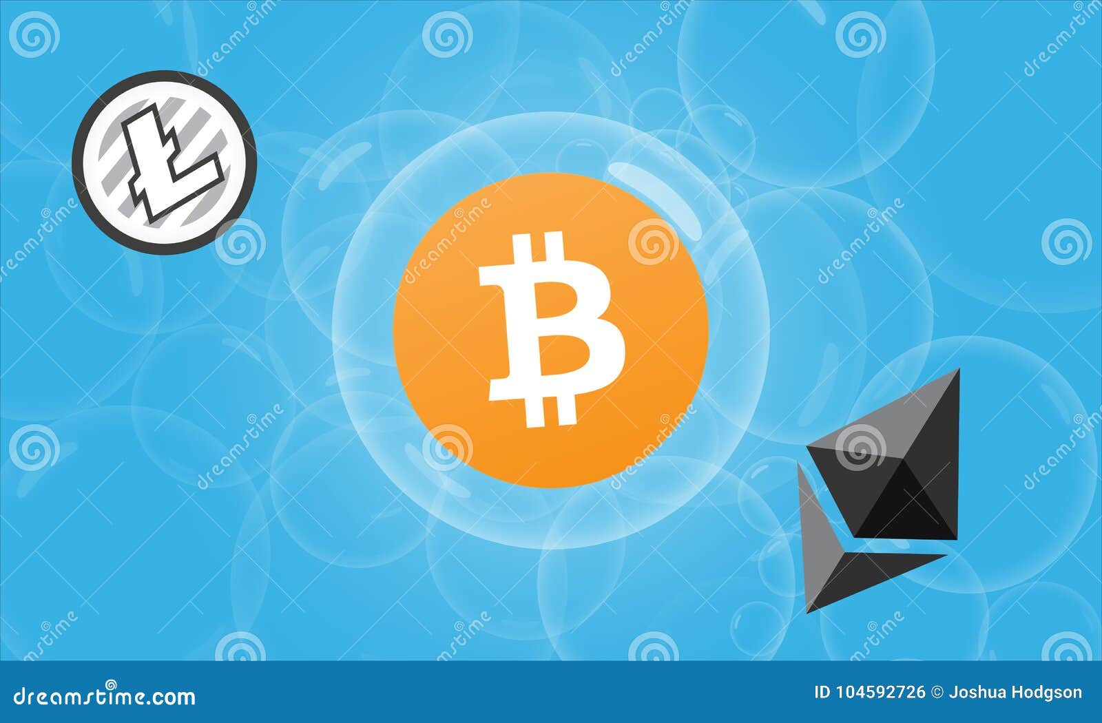 Cryptocurrency Bubble Concept Stock Illustration - Illustration of ...