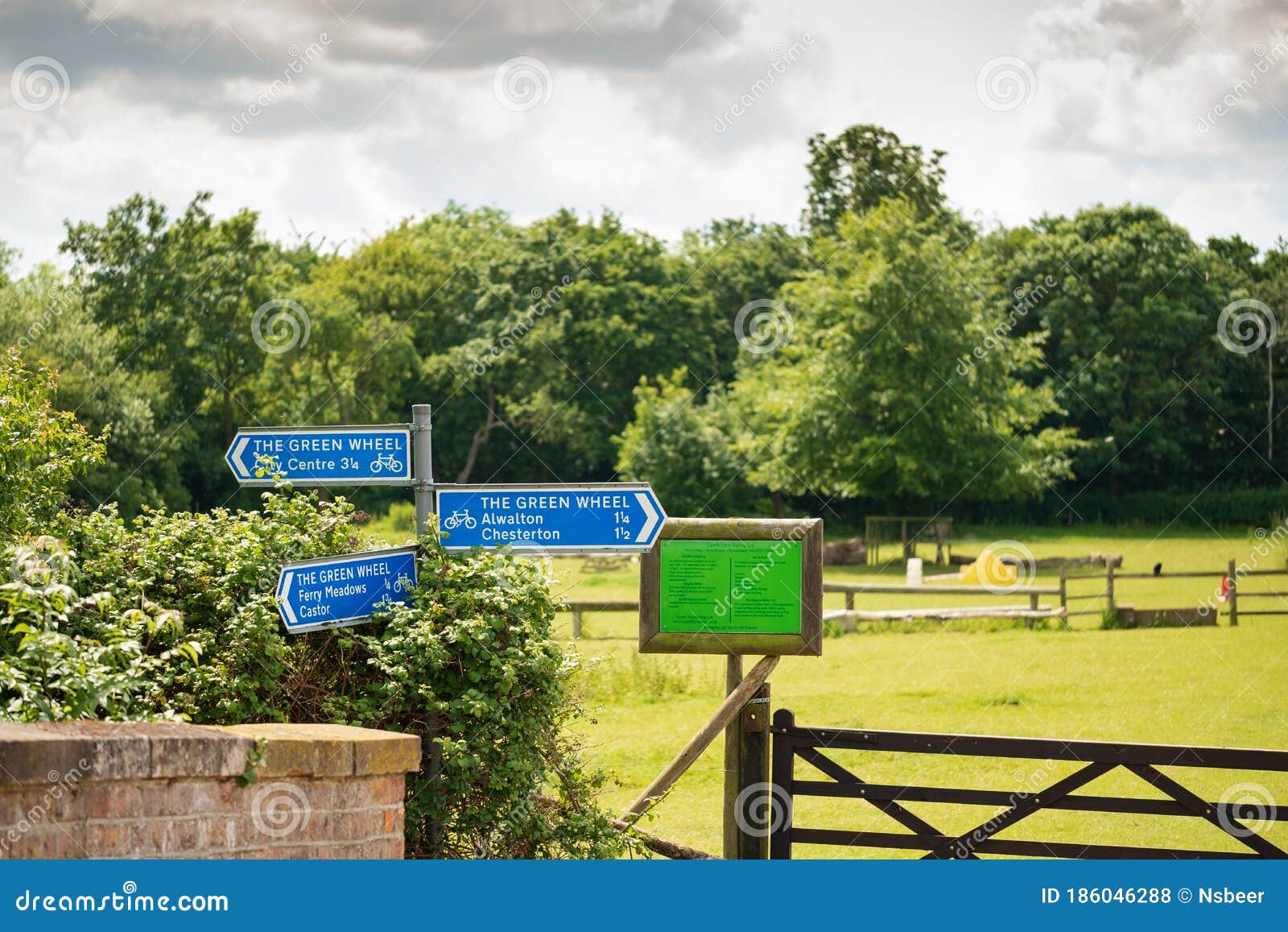 Multiple Cycle Path and Footpath Walks Seen on Blue Direction Signs ...
