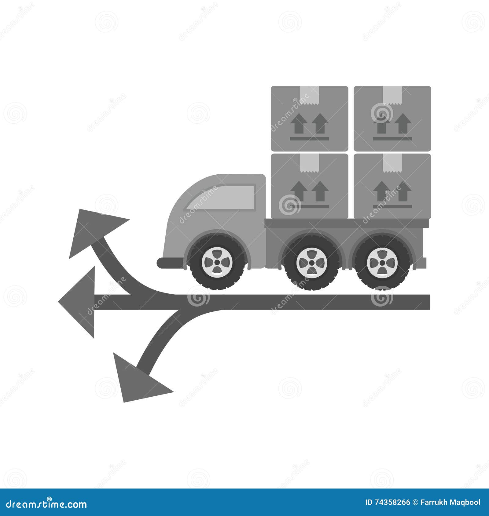 Multiple Delivery Points stock vector. Illustration of icon - 74358266