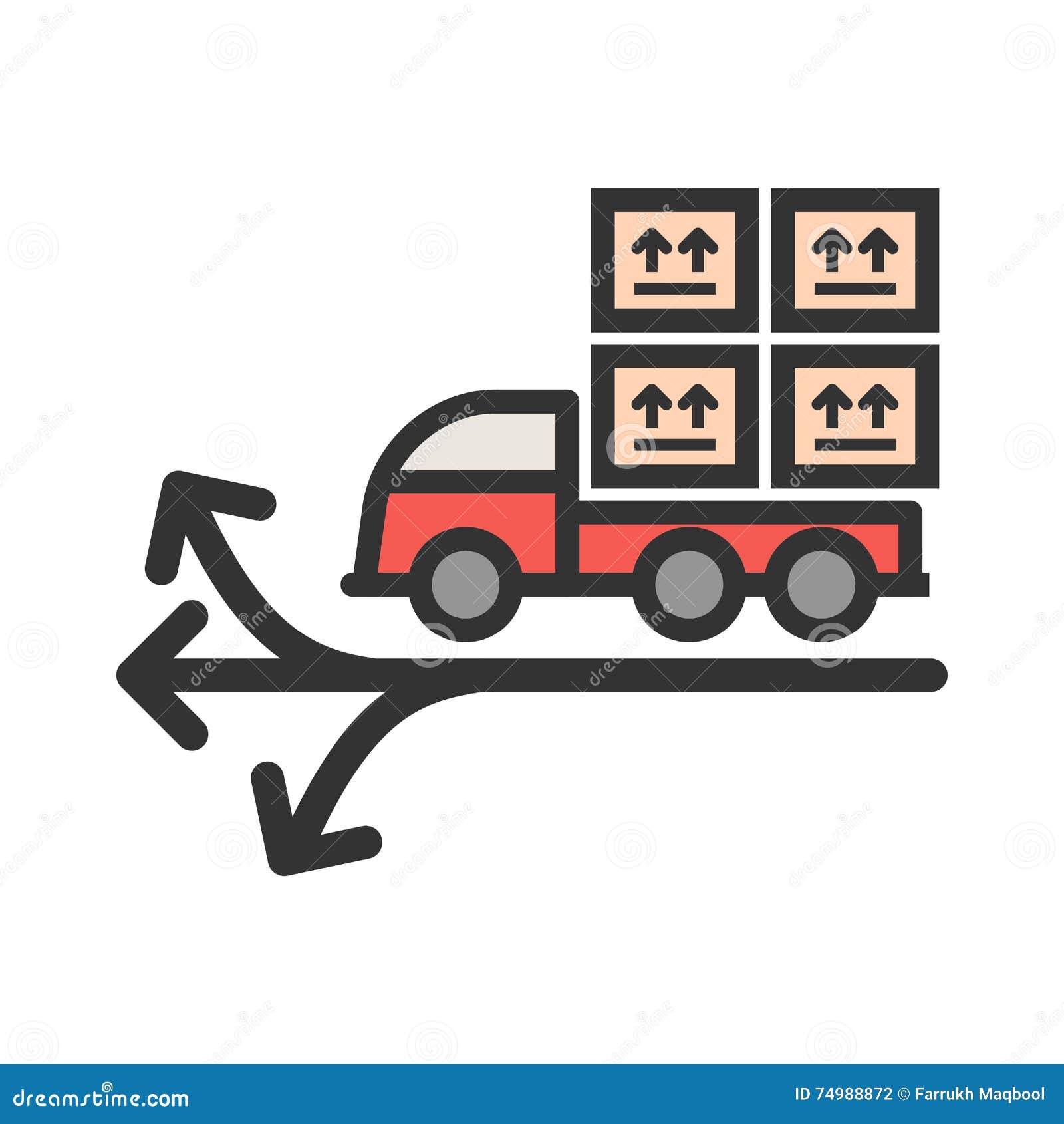 Multiple Delivery Points stock vector. Illustration of delivery - 74988872