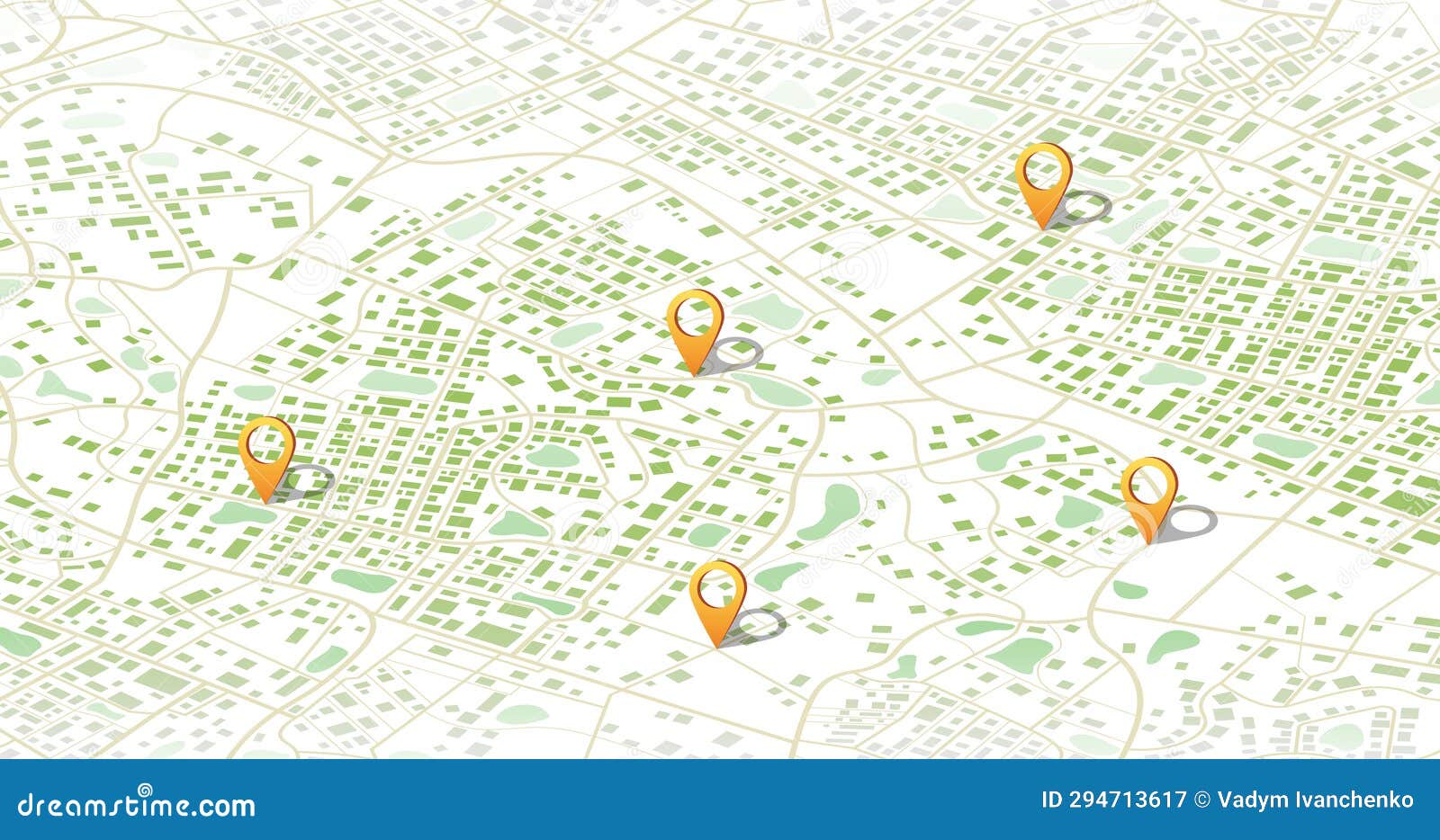 Multiple Destinations. Gps Tracking Map. Track Navigation Pins on ...