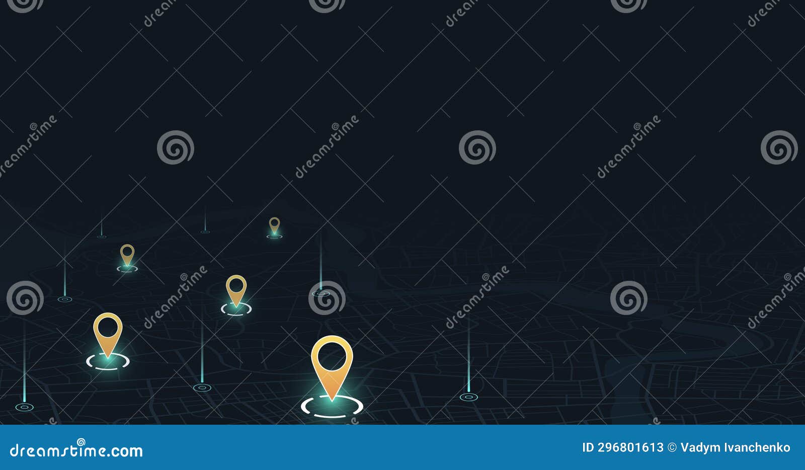 Multiple Destinations from Home. Gps Tracking Map. Track Navigation ...