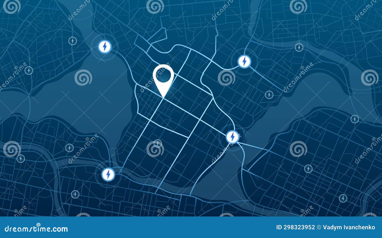 Multiple Destinations from Home. Gps Tracking Map. Track Navigation ...