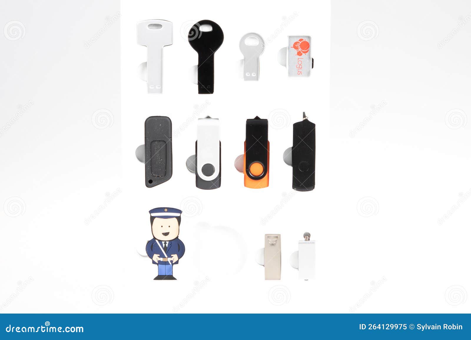 Multiple Different Usb Key for Adv Advertising Mockup for Template and ...