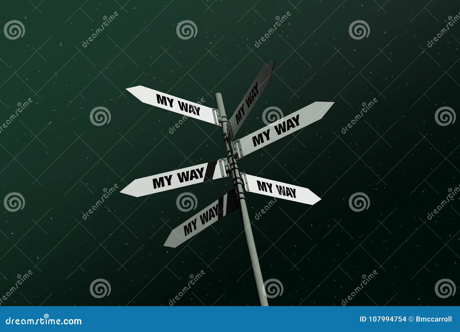 Multiple Direction Street Sign Stock Illustration - Illustration of ...