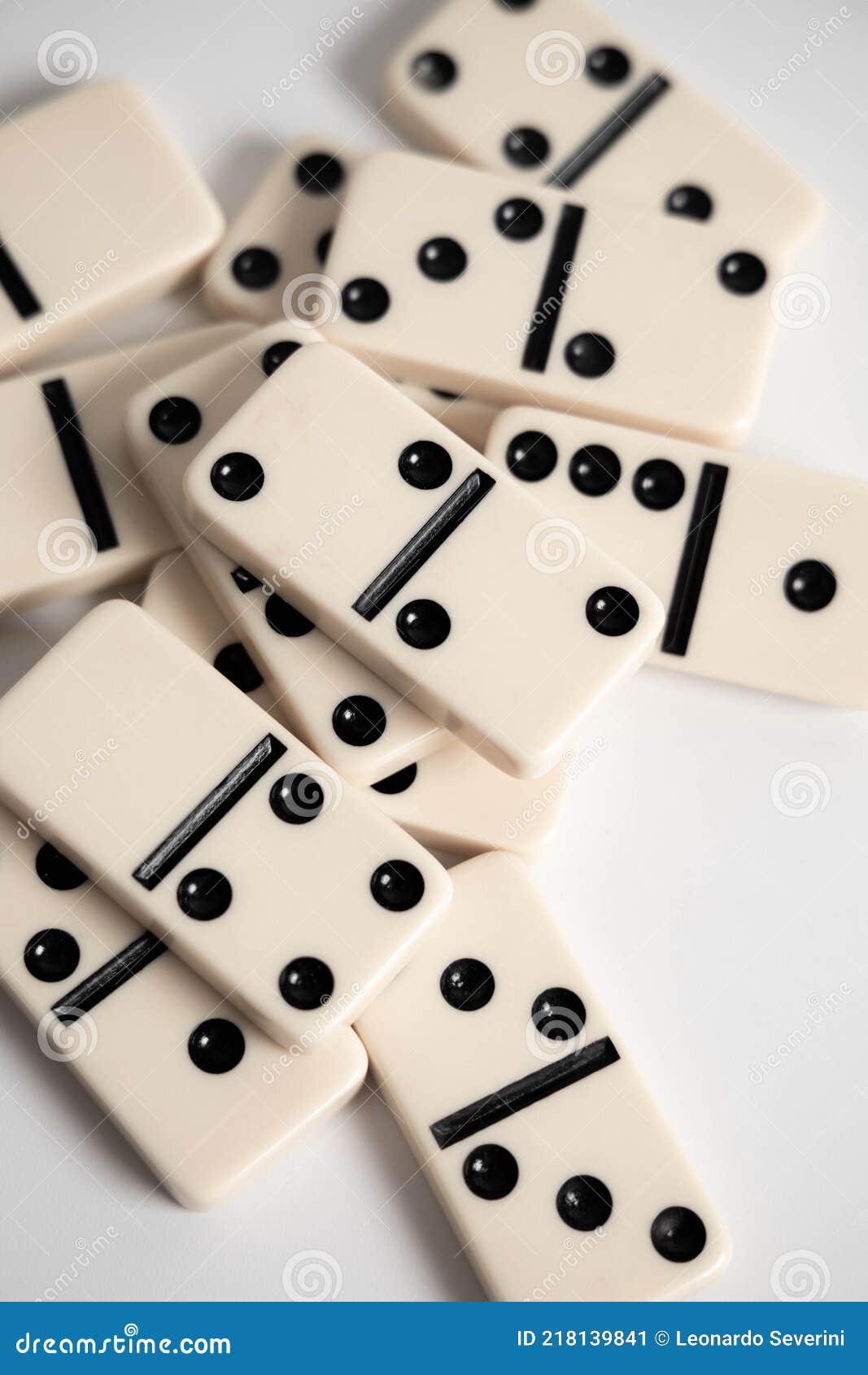 Dominos Falling on a White Background Stock Image - Image of ...