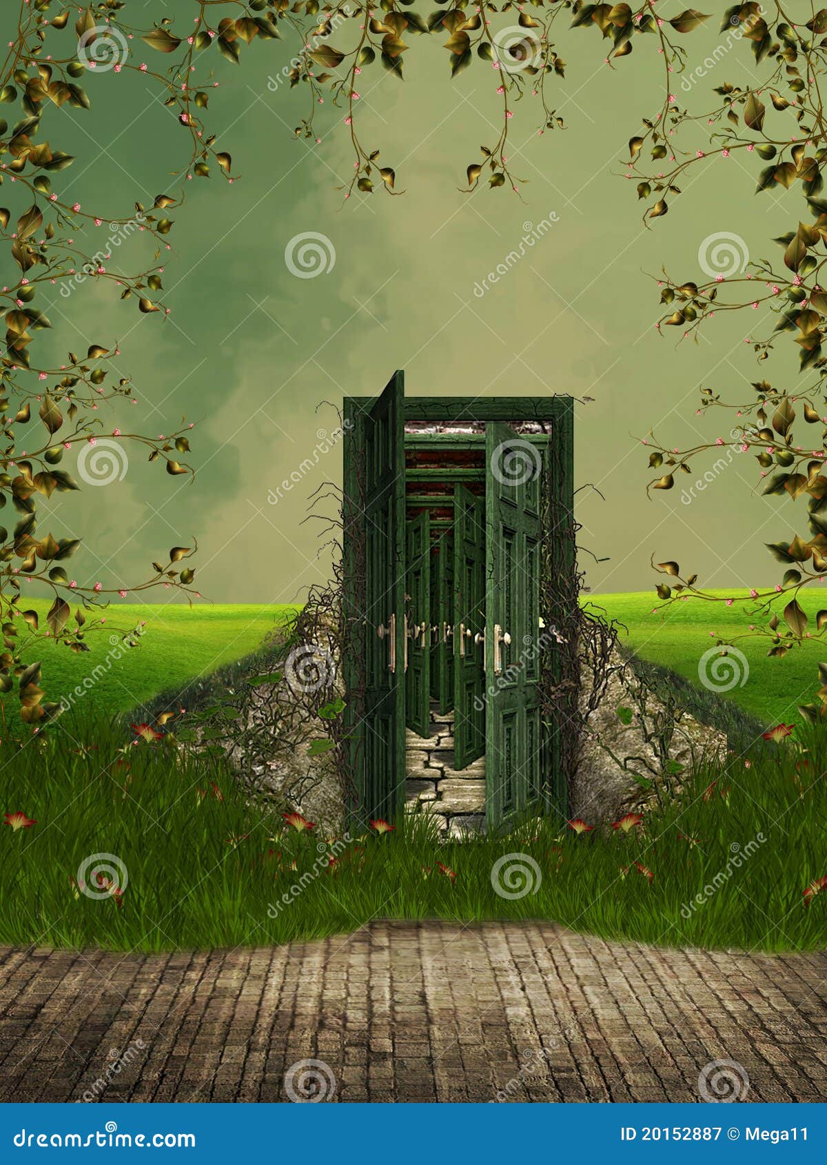 Doors Backdrops, Photoshop Overlays, Flowers Arch Backdrop Overlays ...