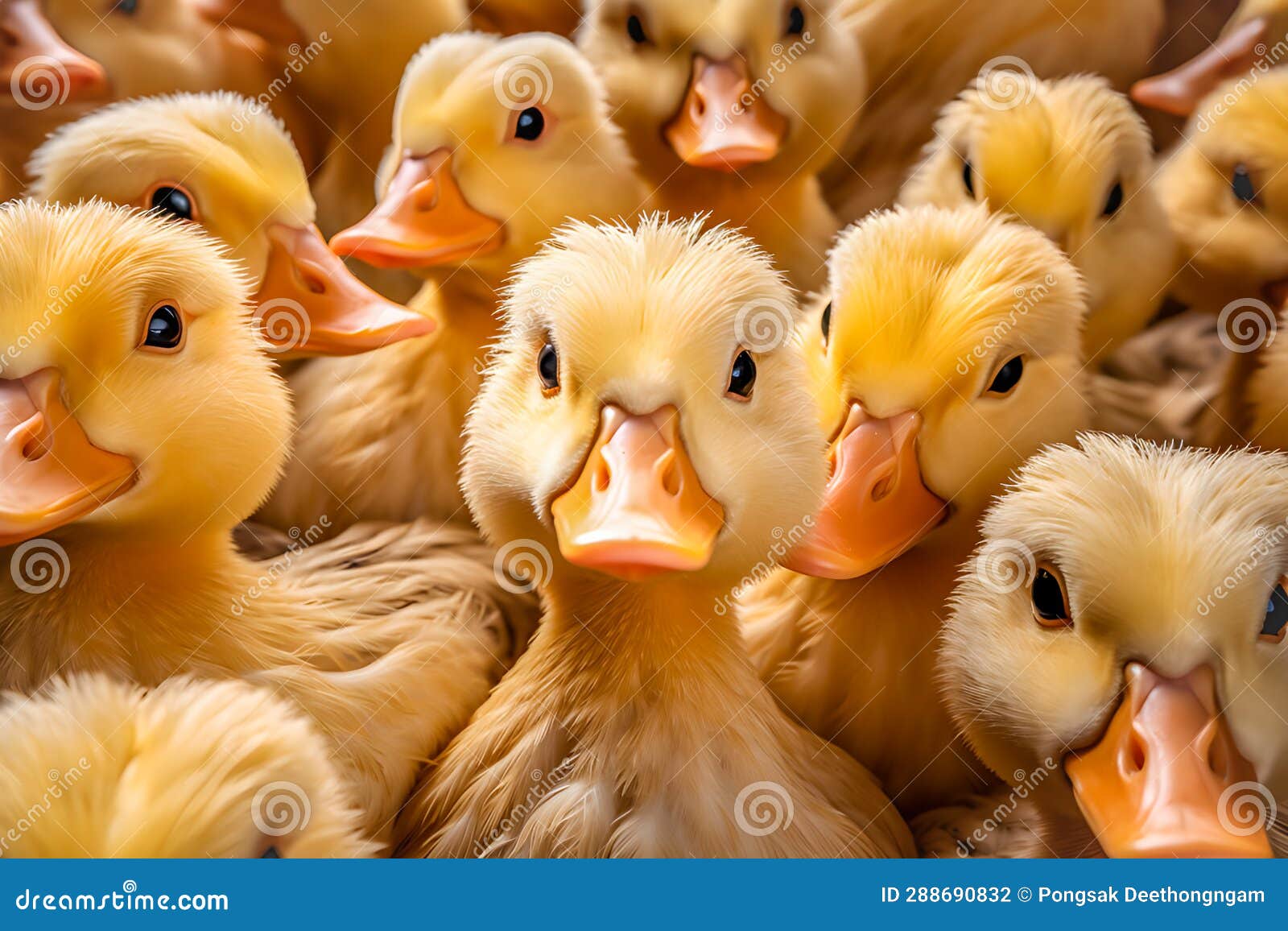 Multiple Duckling Face only Packed Together and Straight Look the Same ...