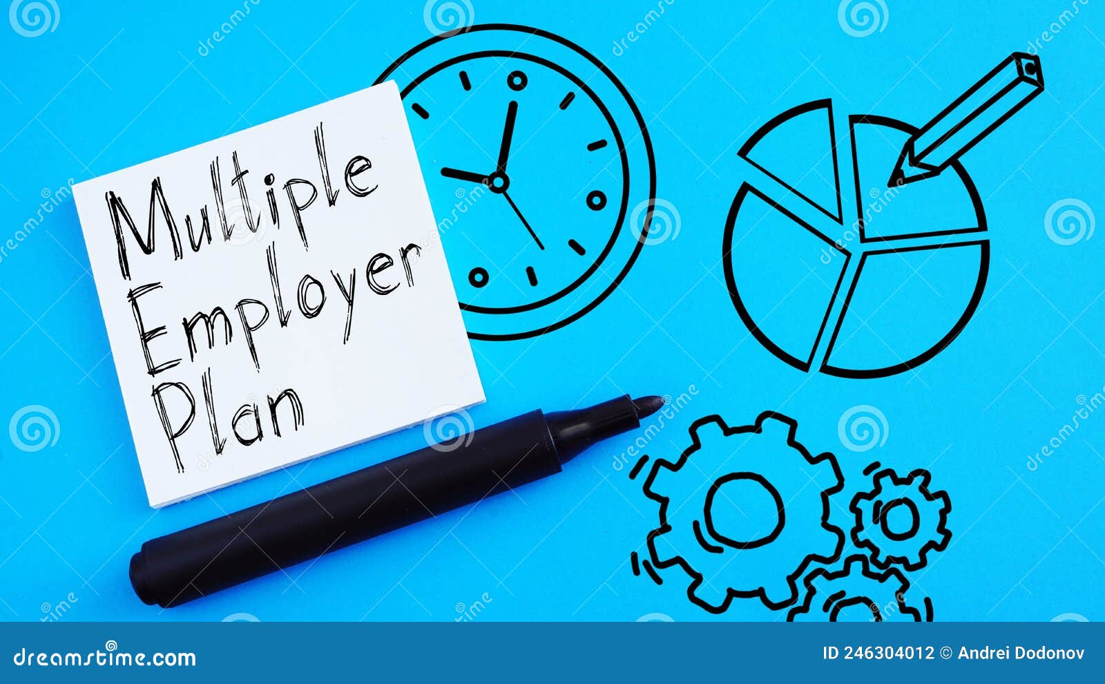 Multiple Employer Plan MEP is Shown Using the Text Stock Photo - Image ...