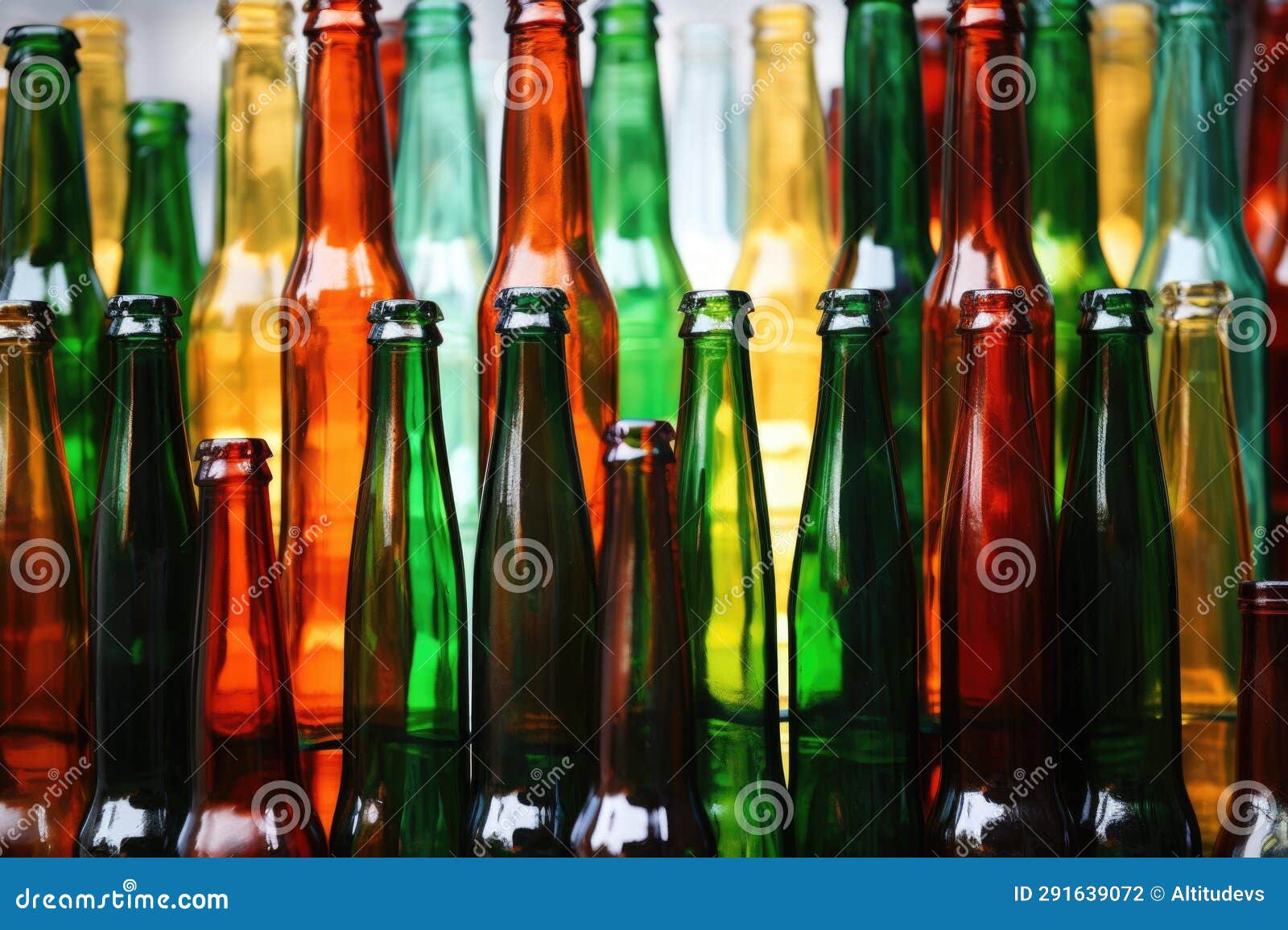 Multiple Empty Beer Bottles Stacked on Each Other Stock Photo - Image ...