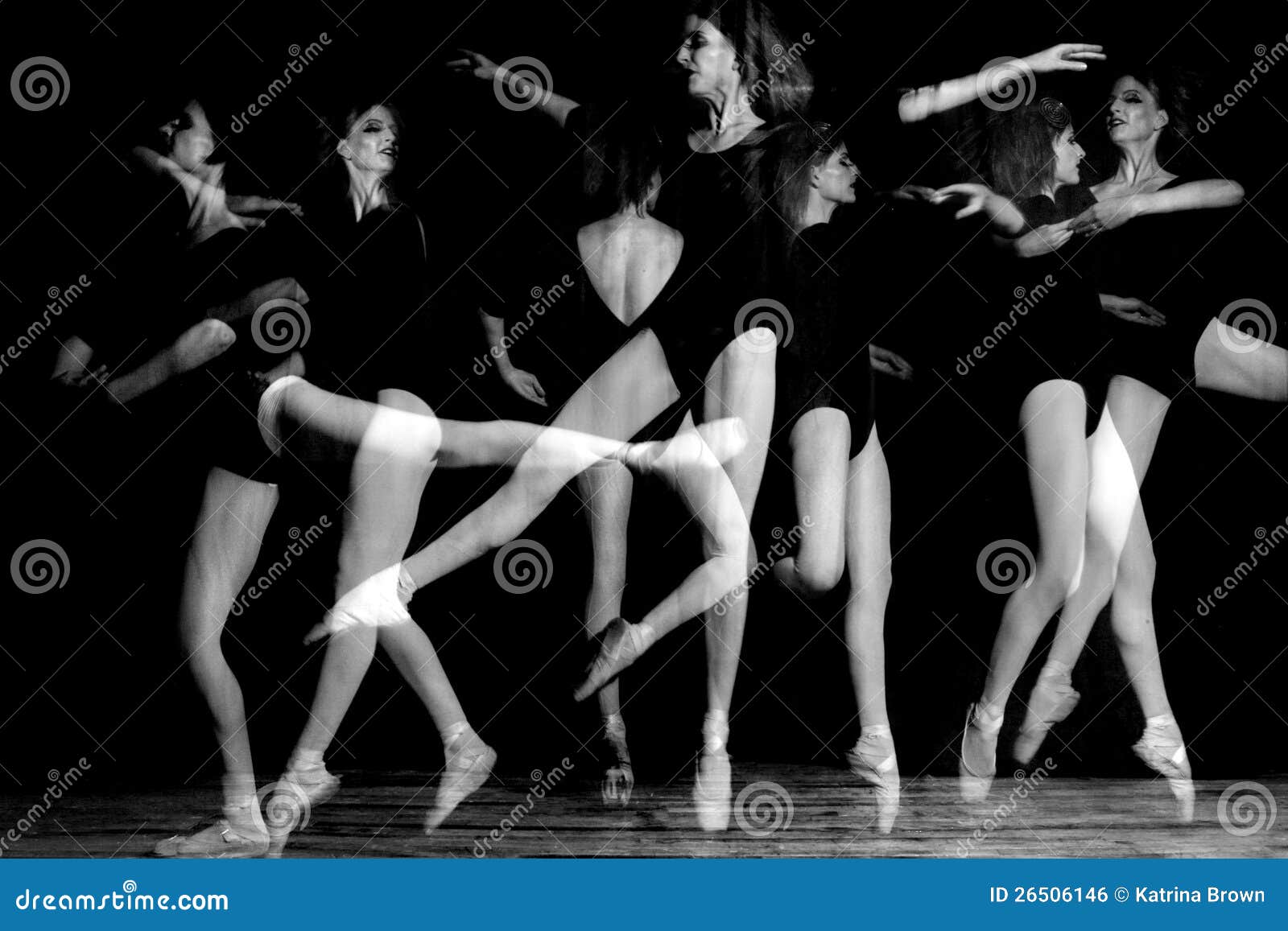 Multiple Exposure Image of Ballerina Dancer Stock Photo - Image of ...