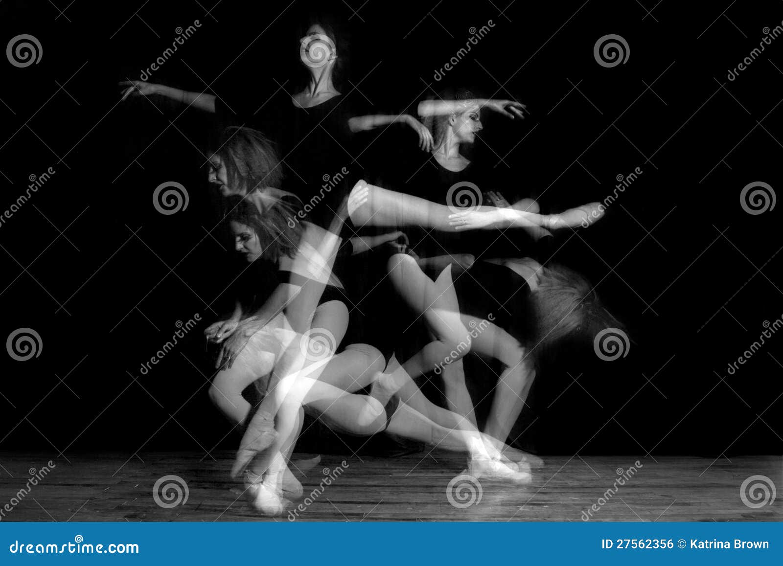 Multiple Exposure Image of Ballerina Dancer Stock Photo - Image of ...