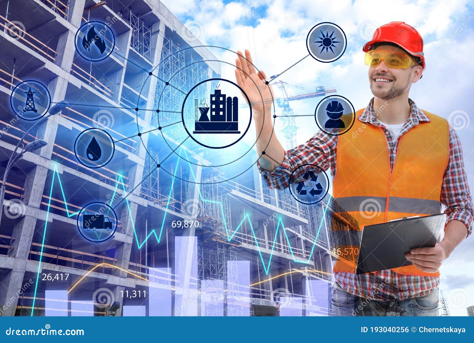 Multiple Exposure of Engineer, Scheme and Unfinished Building Stock ...