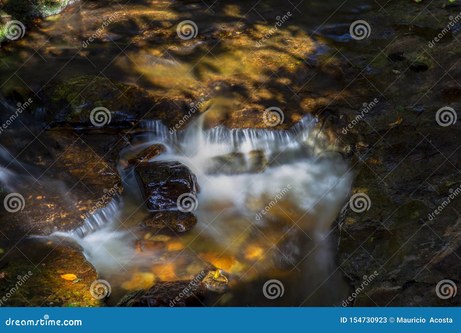 Multiple Exposure of the Stream of a River I Stock Image - Image of ...