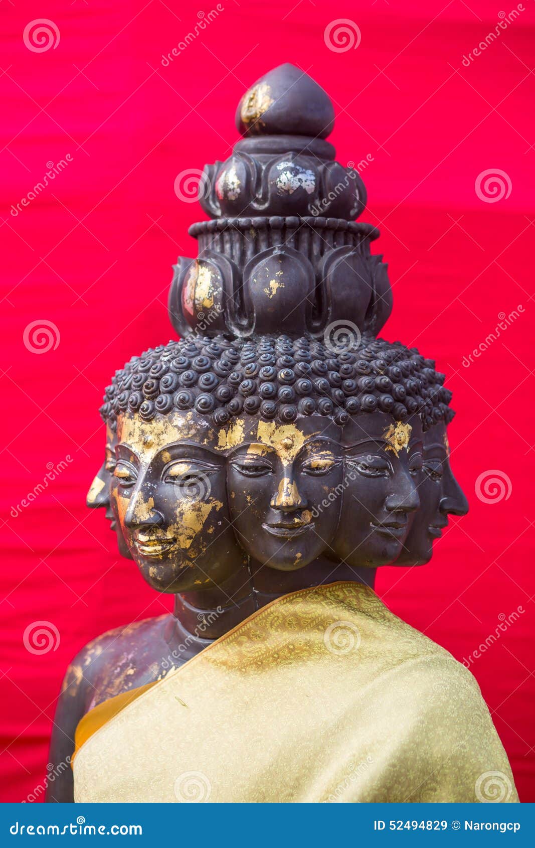 Multiple faces Buddha stock image. Image of golden, buddha - 52494829