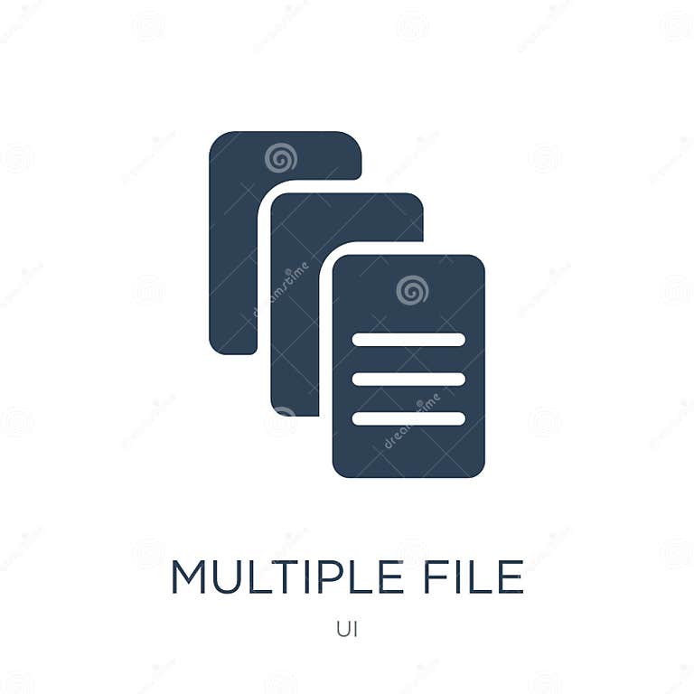 Multiple File Icon in Trendy Design Style. Multiple File Icon Isolated ...