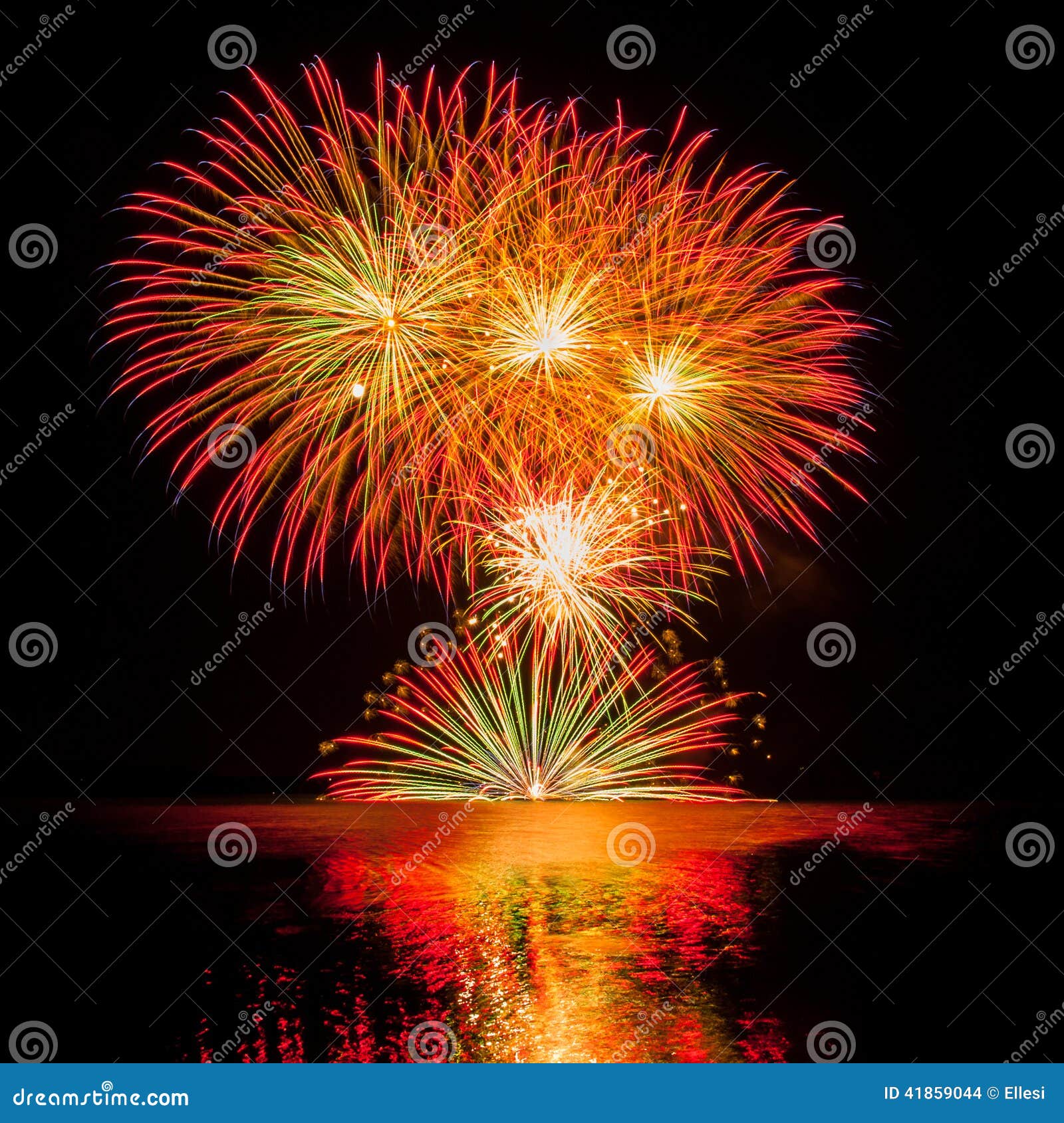 Multiple fireworks stock photo. Image of festival, black - 41859044