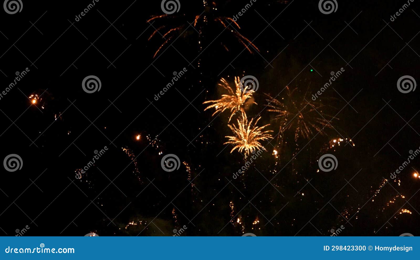 Multiple Fireworks Explosions on a Dark Night Sky Stock Photo - Image ...