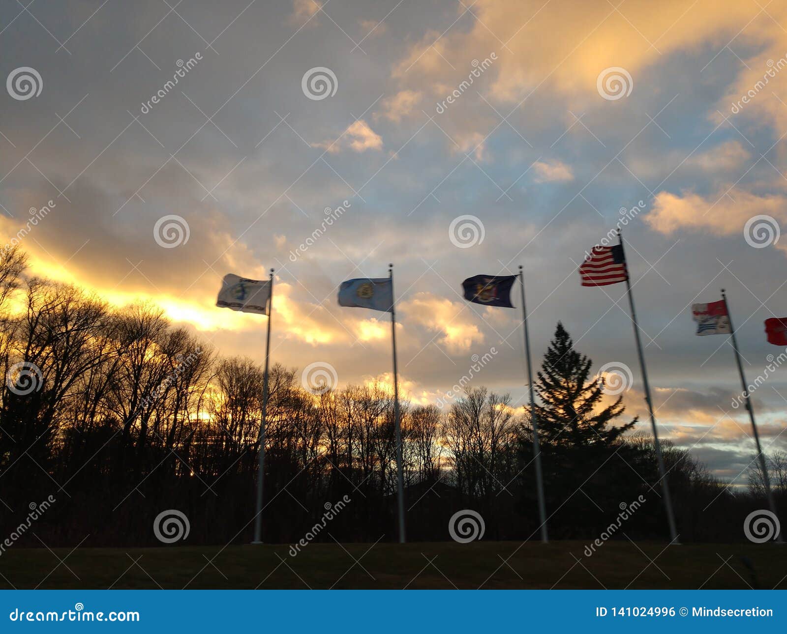 Multiple US Flags Stock Photo | CartoonDealer.com #1589556