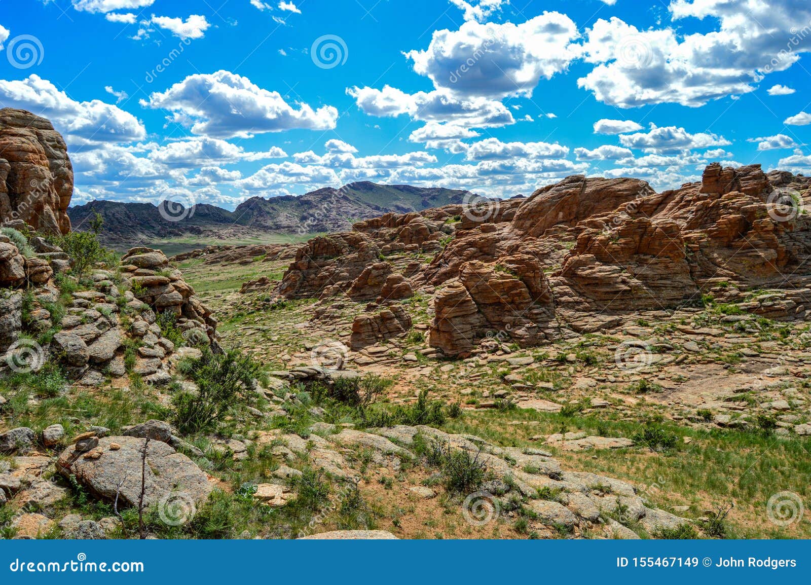 Multiple Flat Rock Formations in Valley Stock Image - Image of rock ...