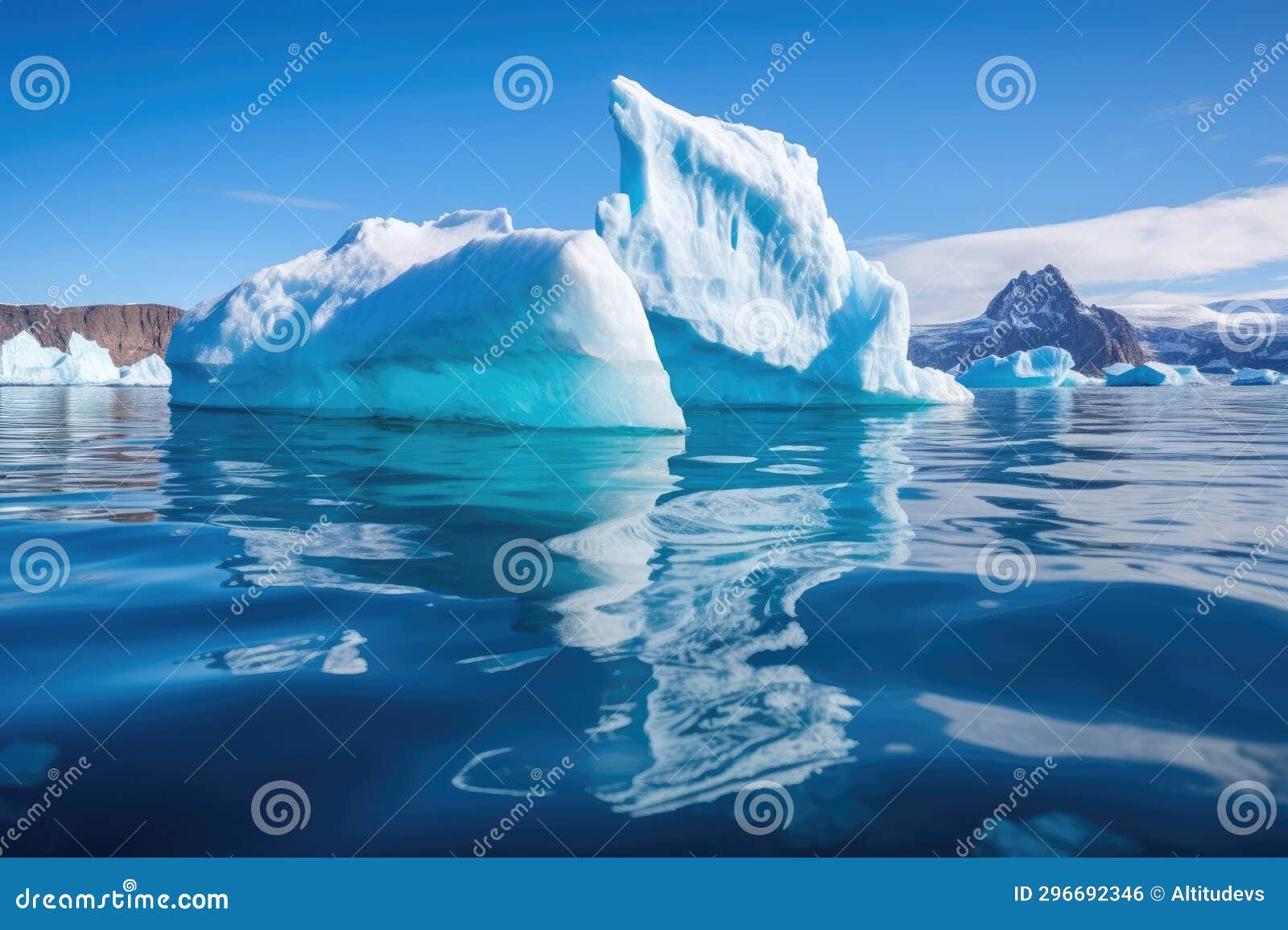 Multiple Floating Chunks of a Recently Harvested Iceberg Stock ...