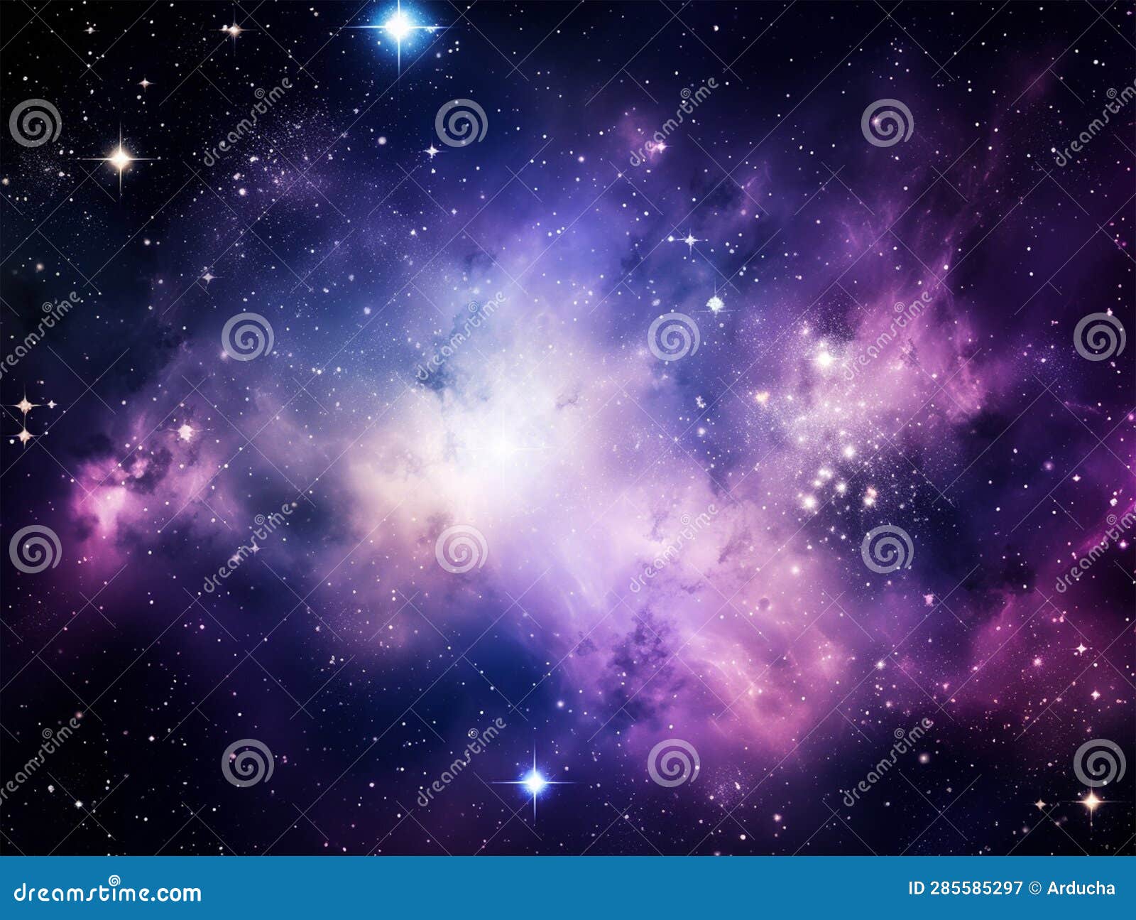 Multiple Galaxy and Beautiful Nebula 3d Rendering High Quality Stock ...