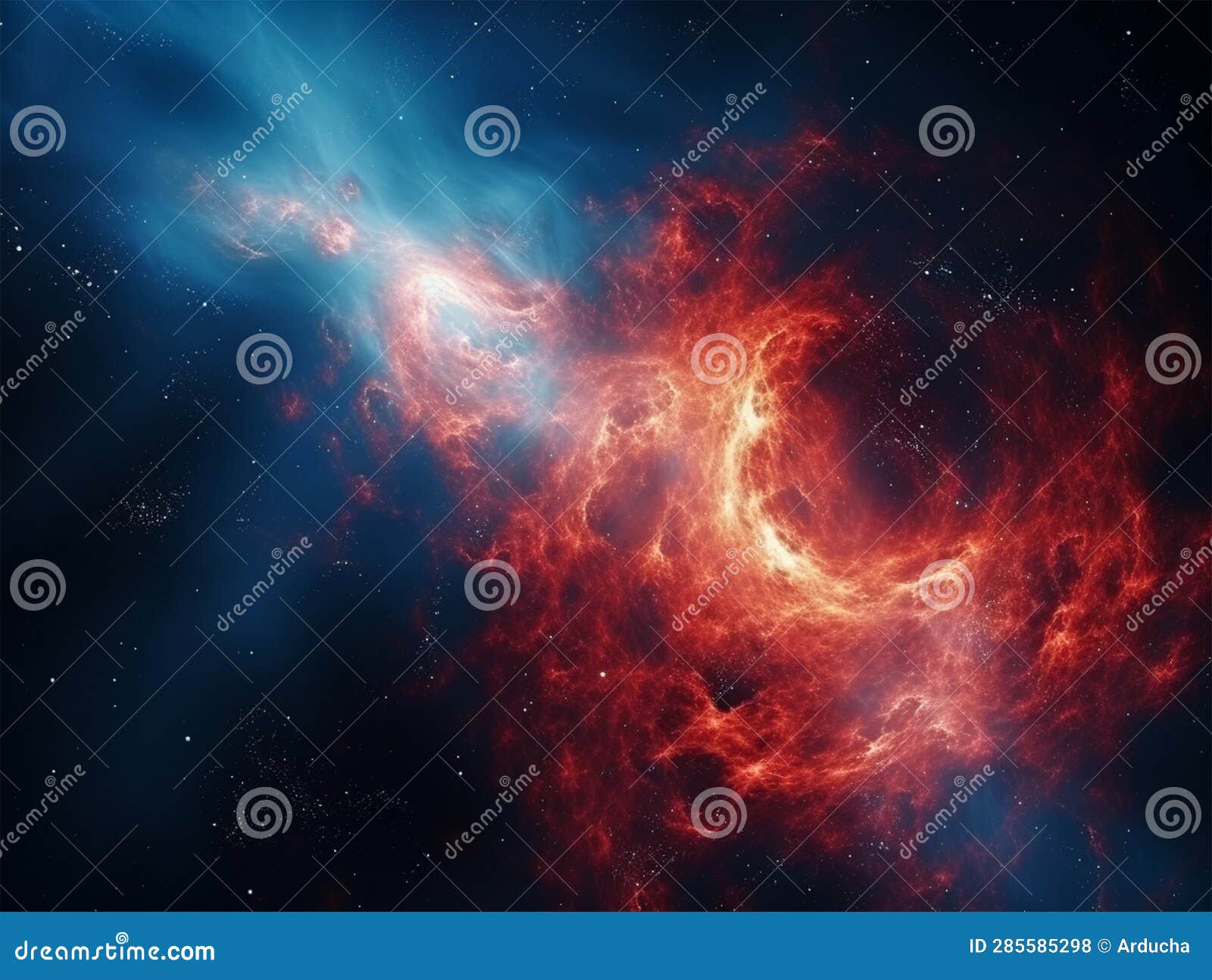Multiple Galaxy and Beautiful Nebula 3d Rendering High Quality Stock ...