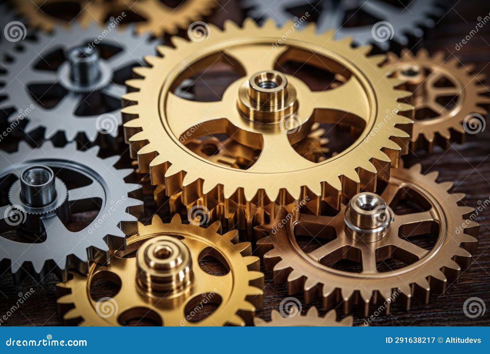 Multiple Gears in Operation Representing Teamwork Stock Image - Image ...