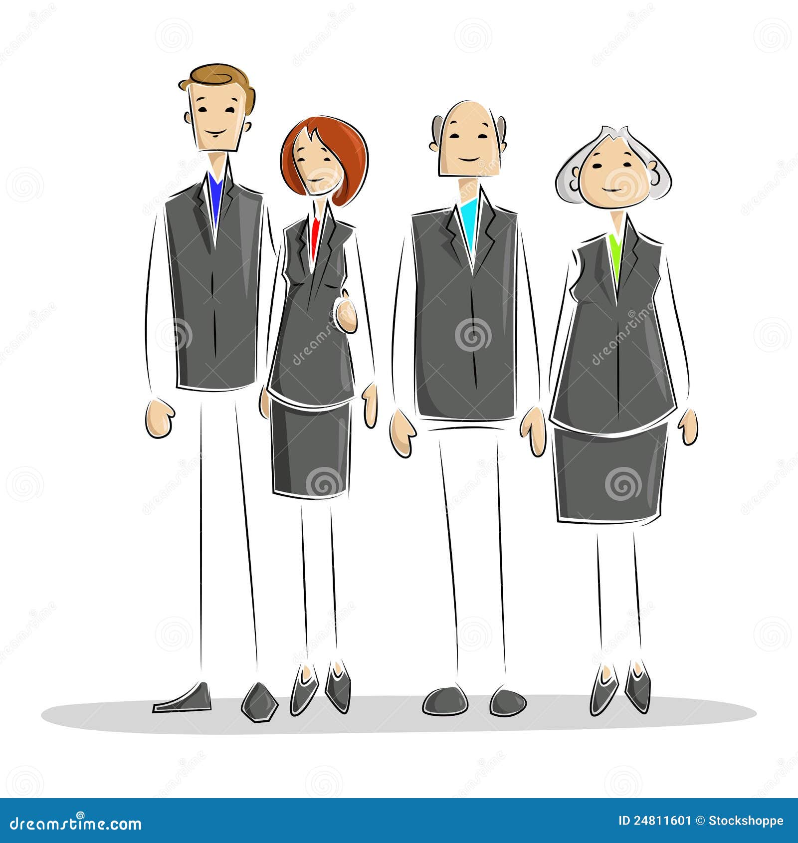 Multiple Generation Cartoon Vector | CartoonDealer.com #24847633