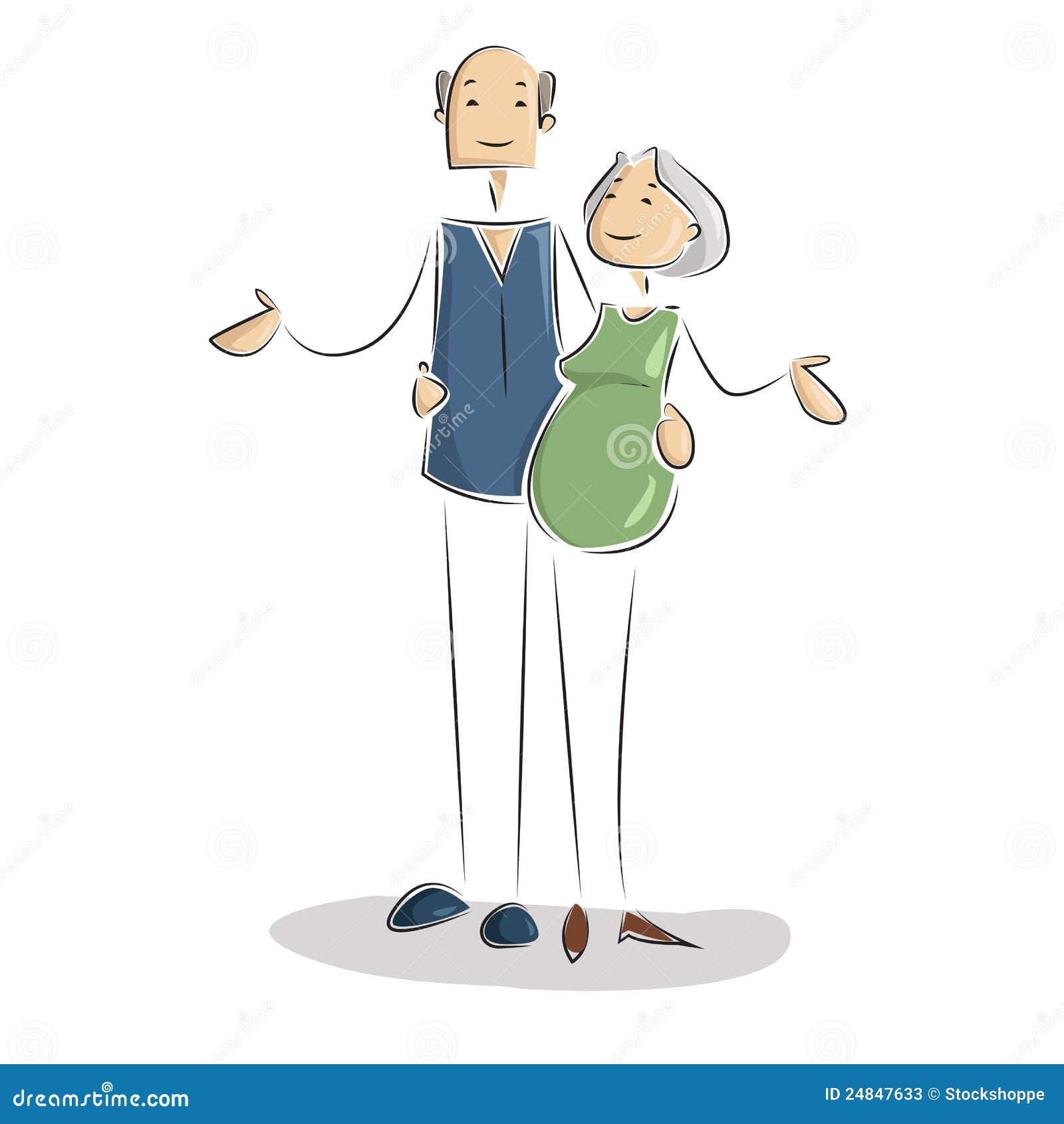 Multiple Generation Cartoon Vector | CartoonDealer.com #24847633