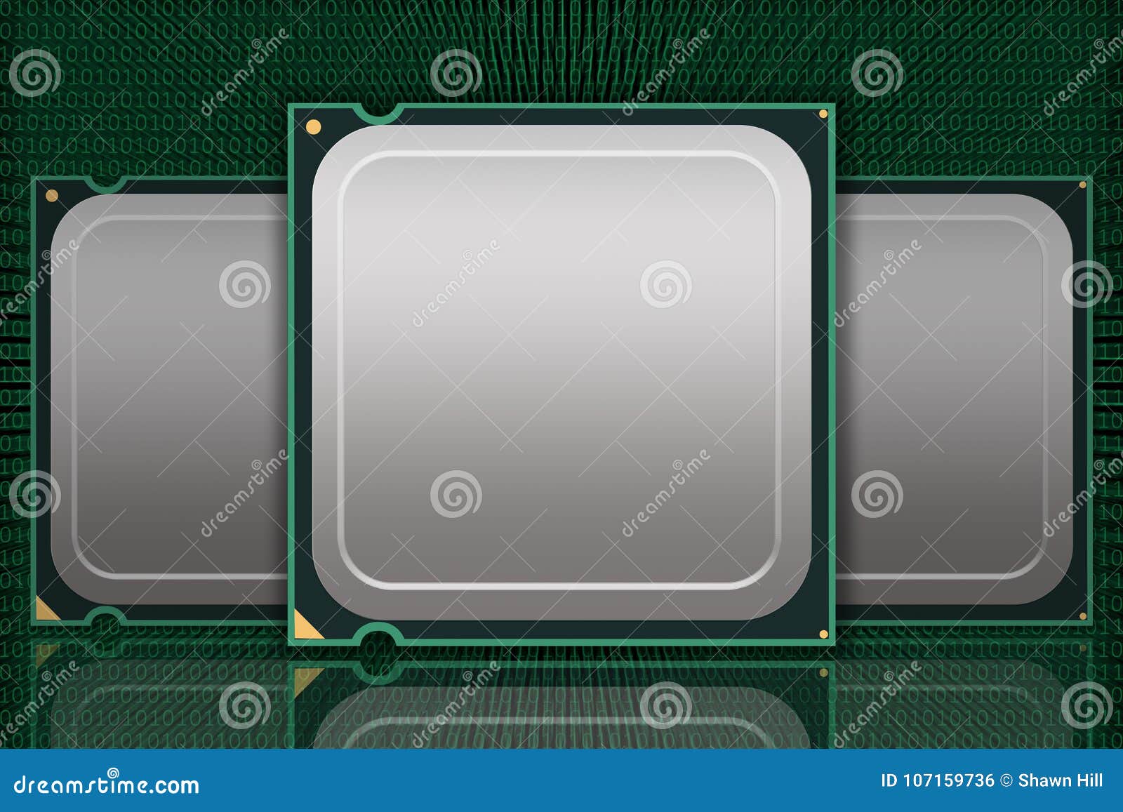 Multiple Generic CPU Chips Data - Blank Stock Illustration ...
