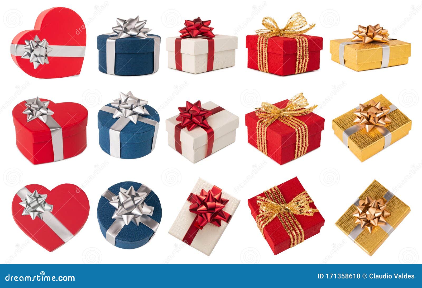 Multiple Gift Boxes and Different Views Stock Photo - Image of ribbon ...