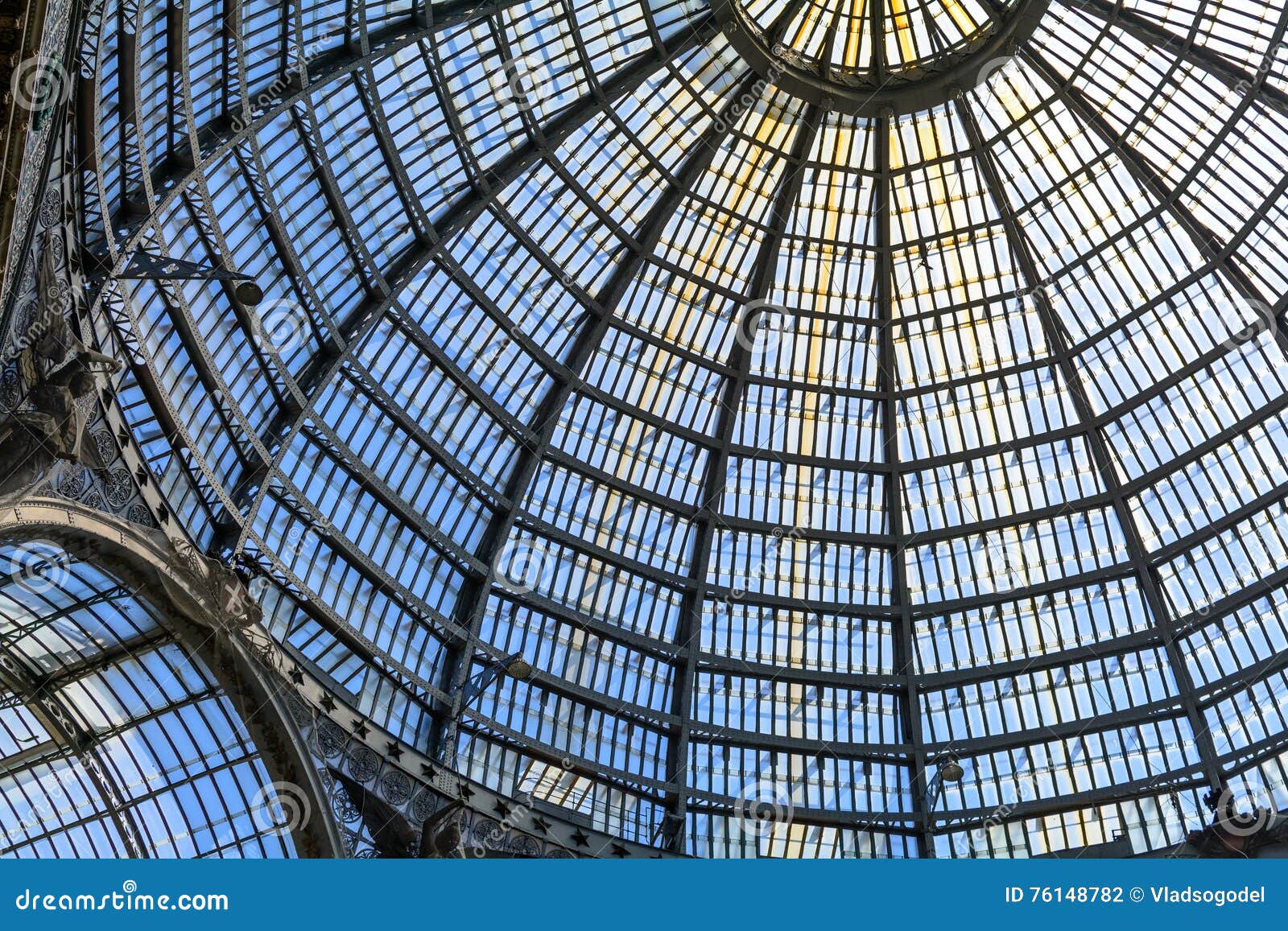 Multiple Glass Windows As Part of Domed Ceiling. Horizontal Form Stock ...