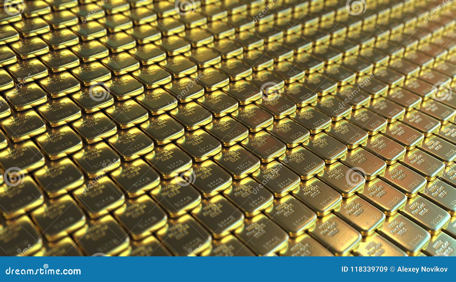 Fine Gold Bars. 3D Rendering Editorial Stock Image - Image of supply ...