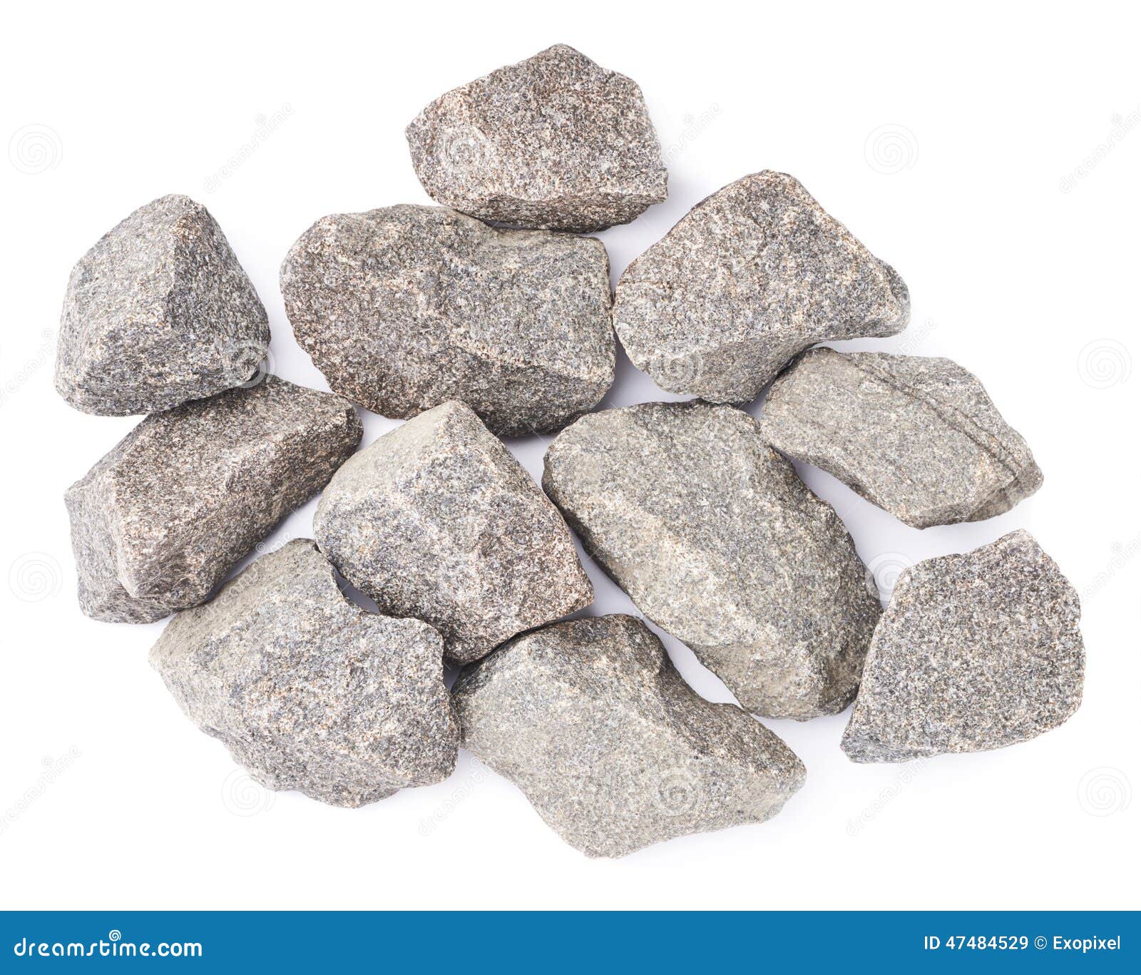 Multiple Granite Stones Composition Isolated Stock Image - Image of ...