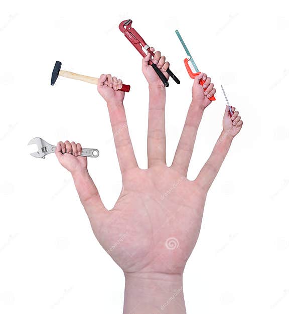 Handyman stock photo. Image of white, hammer, isolated - 29784082