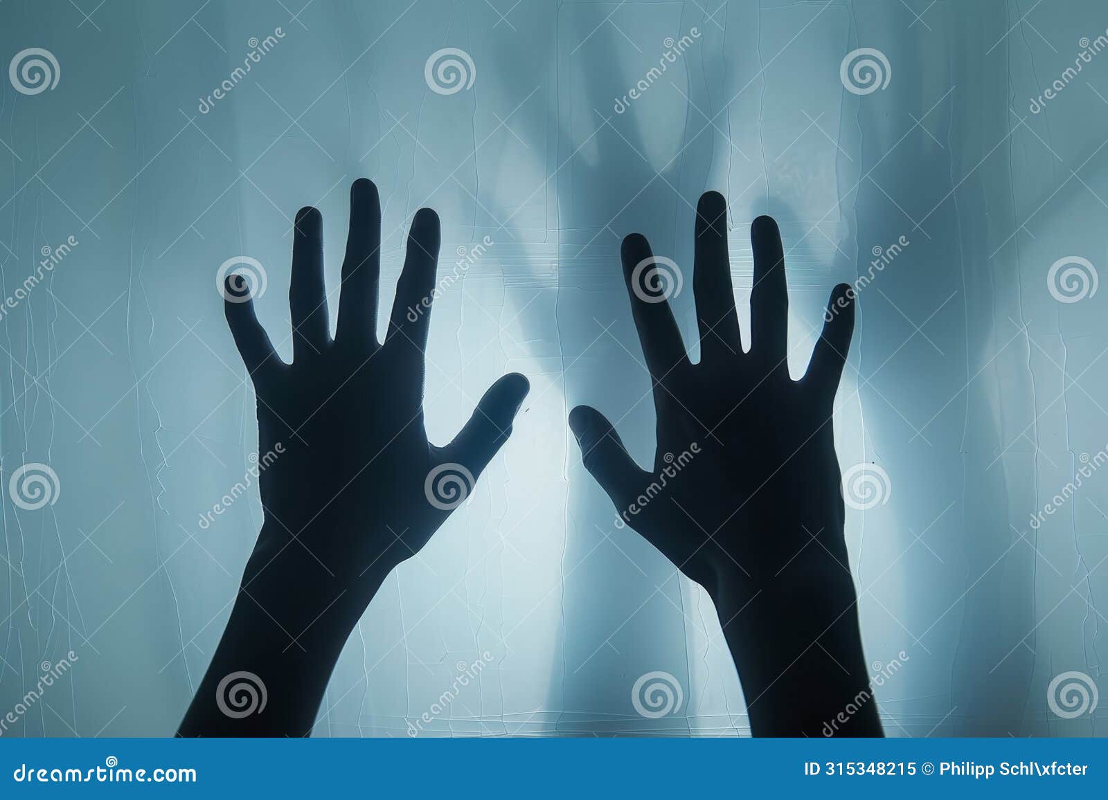 Multiple Hands in Silhouette Reach Upwards, Casting Shadows on a ...
