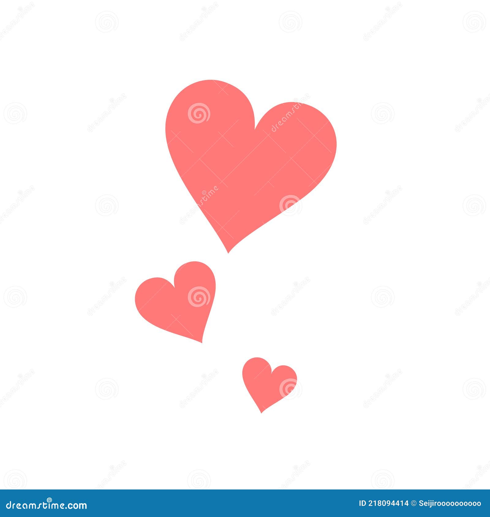 Multiple heart marks stock vector. Illustration of material - 218094414