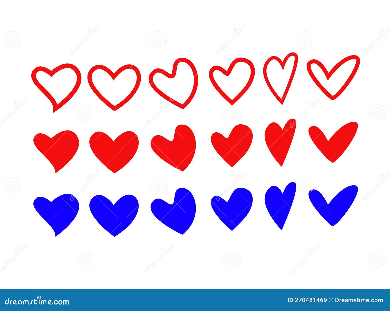 Multiple Heart Icons Over World Map Against Blue Background Royalty ...