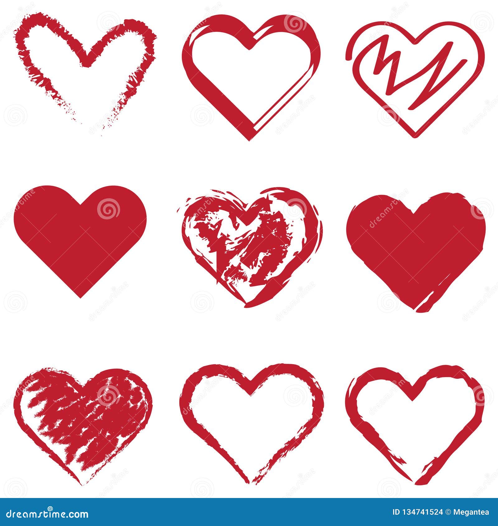 Multiple Hearts stock vector. Illustration of february - 134741524