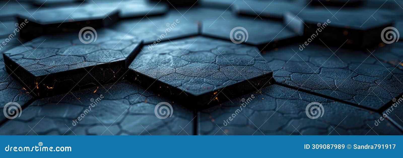 Multiple Hexagonal Shapes Scattered on the Ground Stock Illustration ...