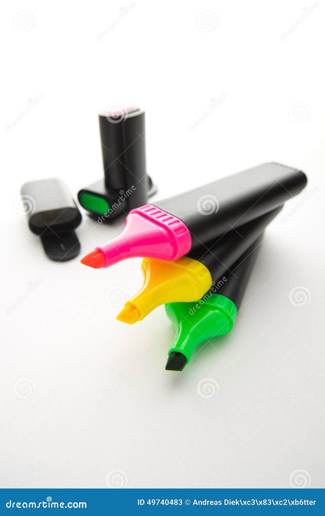 Multiple Highlighters stock image. Image of school, yellow - 49740483