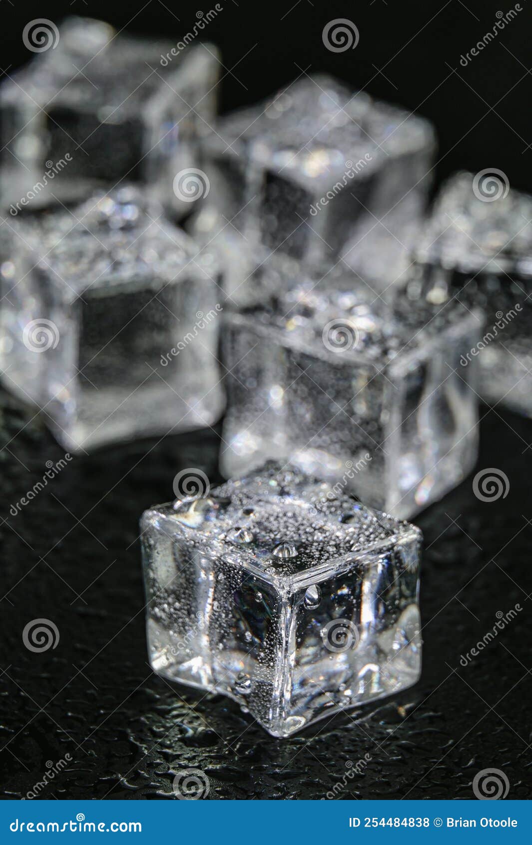 Multiple Ice Cubes on a Black Background Stock Photo - Image of fresh ...