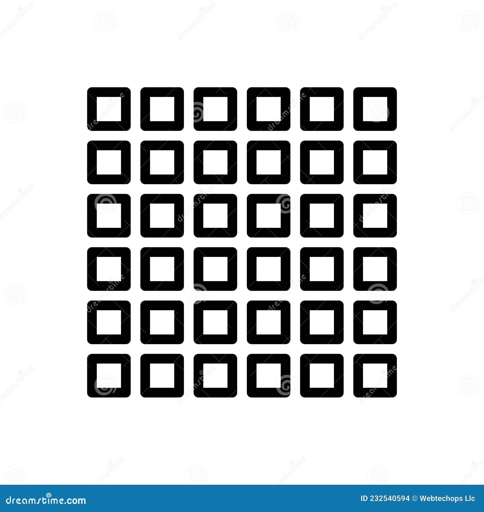 Black Line Icon for Multiple, Various and Different Stock Illustration ...