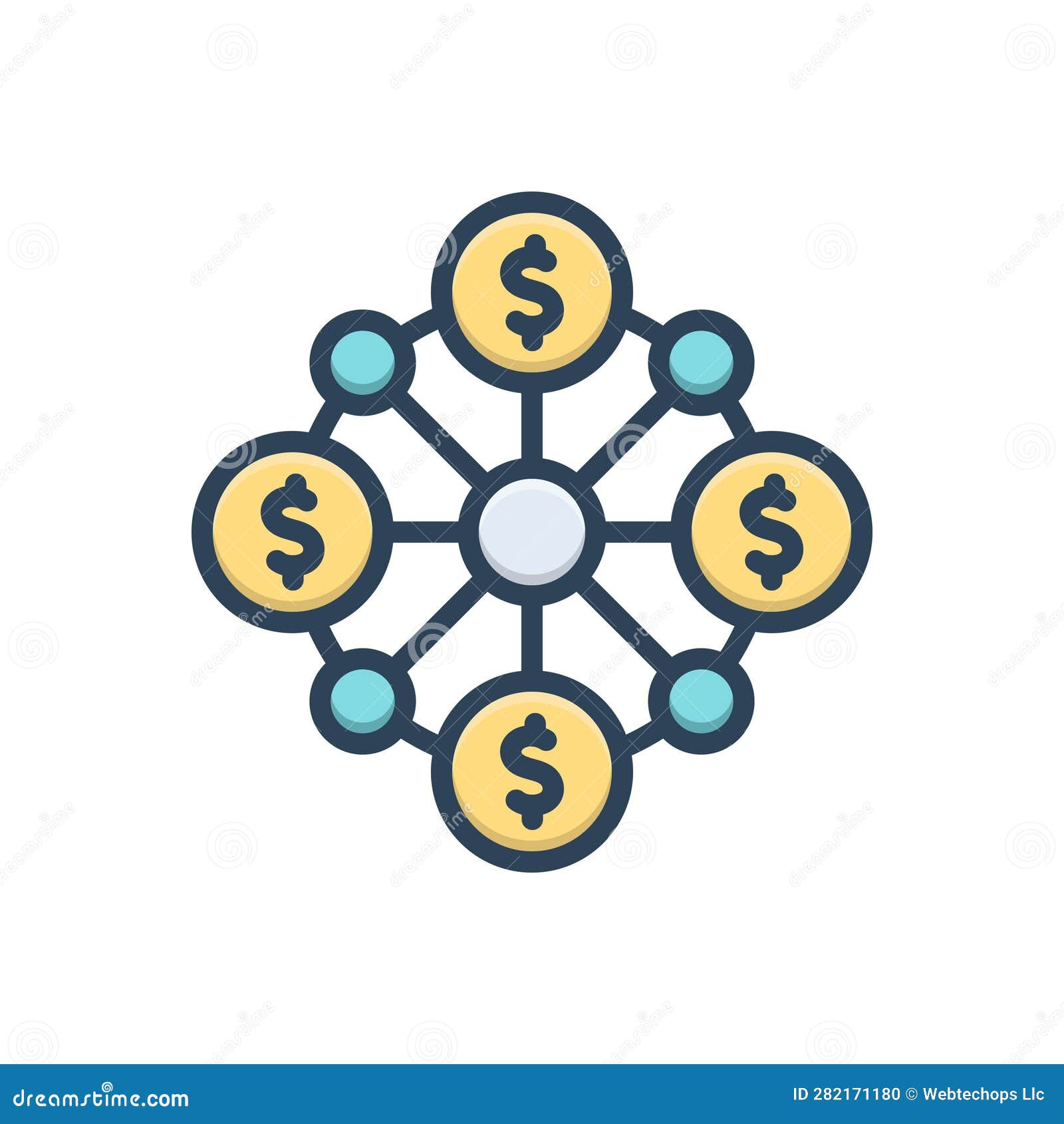 Color Illustration Icon for Multiple, Various and Financial Stock ...