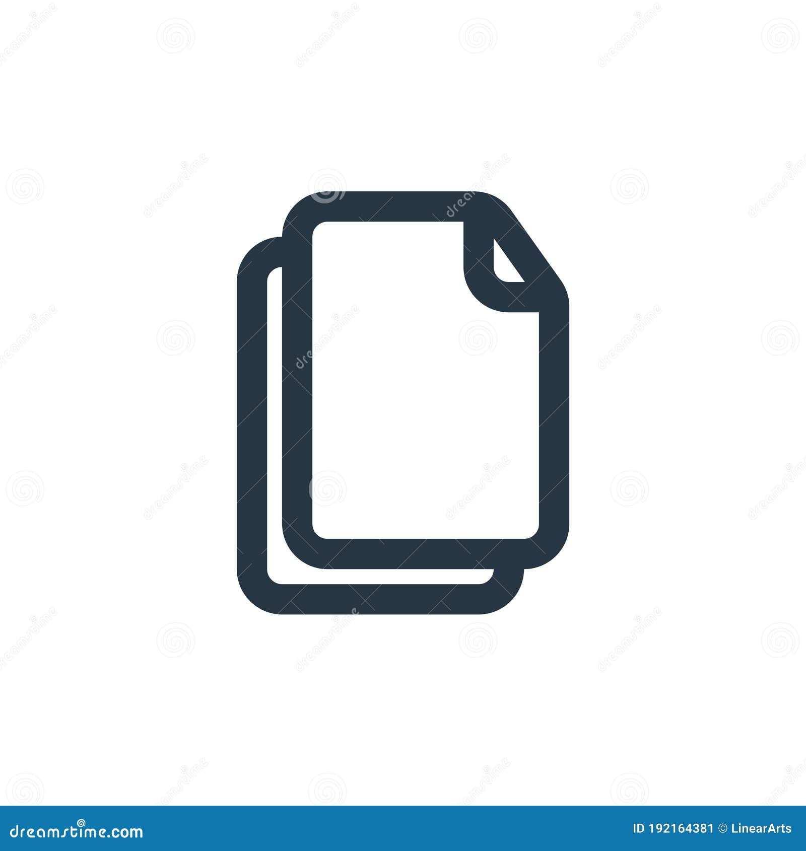 Multiple Icon Vector from File and Folder Concept. Thin Line ...