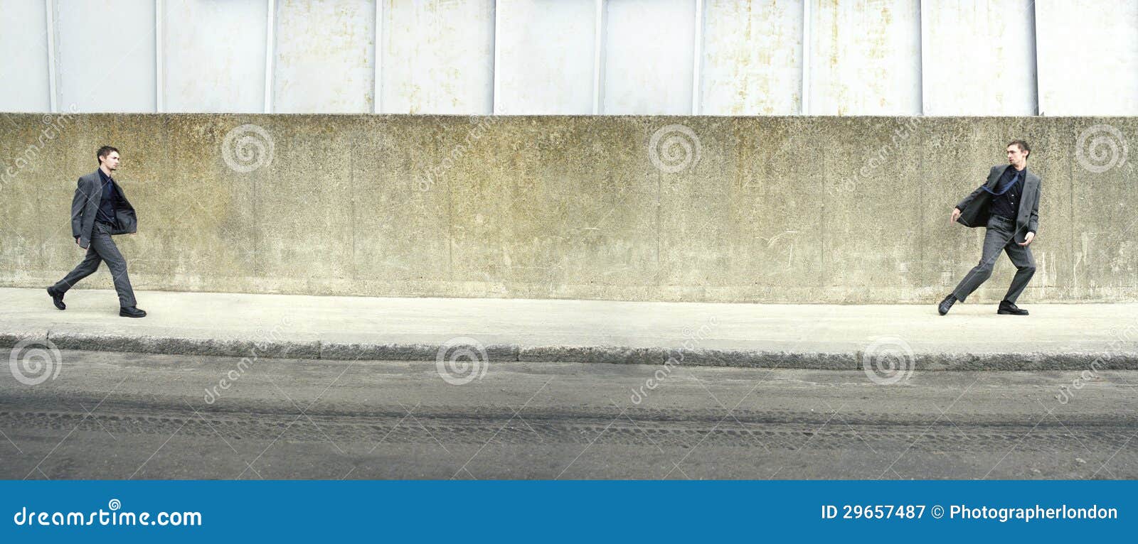 Multiple Image of Man on Sidewalk Stock Image - Image of formal, adult ...